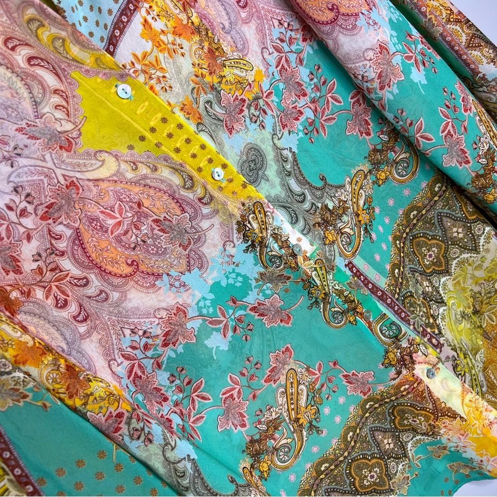 Rare Zara Peach Floral And Abstract Art To Wear Patte… - Gem